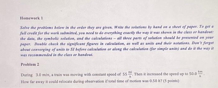 Solved Solve the problems below in the order they are given. | Chegg.com