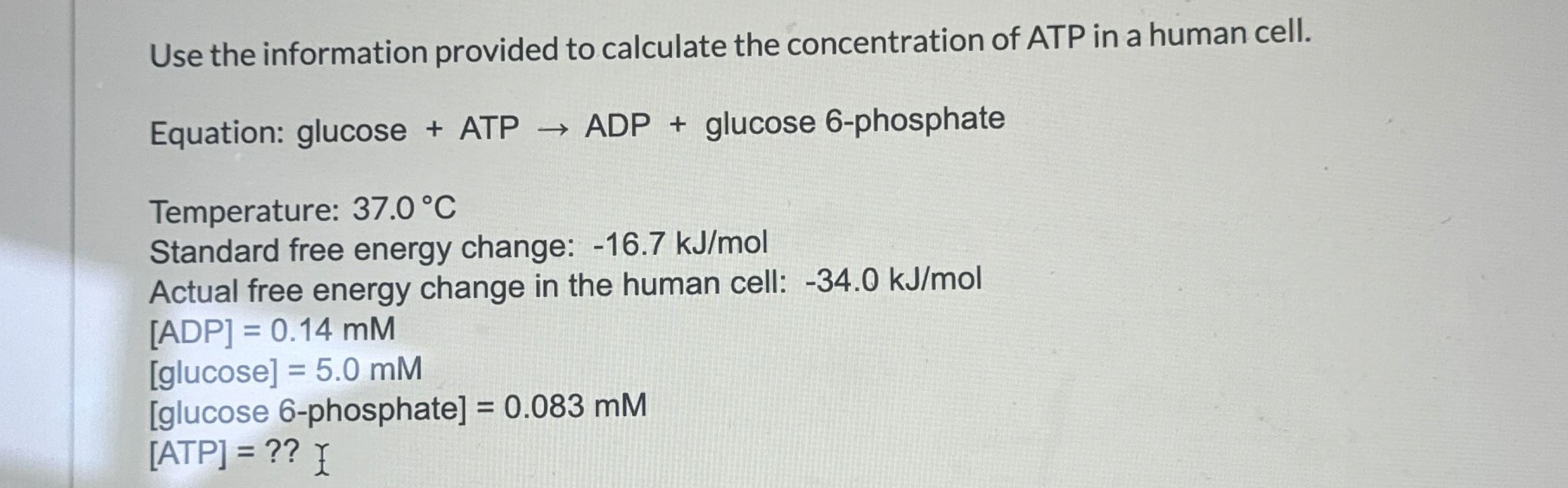 Solved Use the information provided to calculate the | Chegg.com