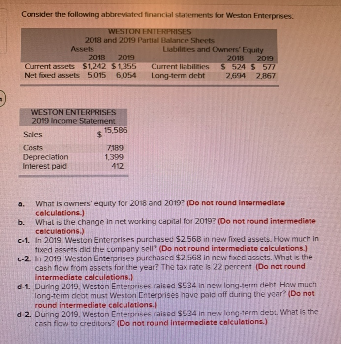 Solved Consider the following abbreviated financial | Chegg.com Solved Consider the following abbreviated financial | Chegg.com