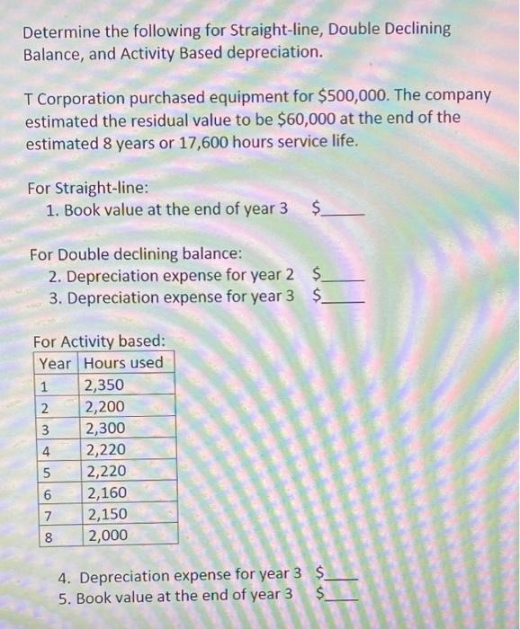 Solved Determine the following for Straight-line, Double | Chegg.com