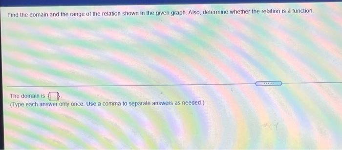 Solved Find The Domain And The Range Of The Relation Shown