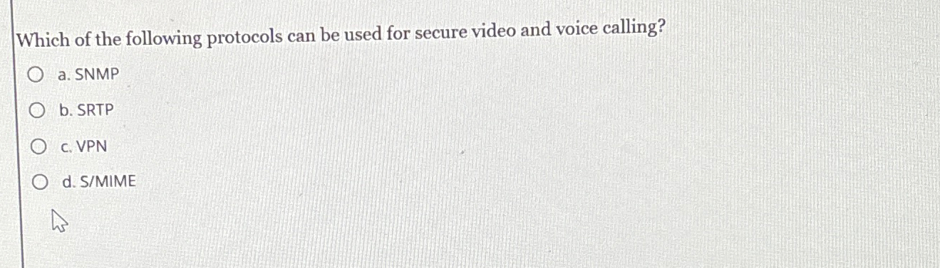 Solved Which of the following protocols can be used for | Chegg.com