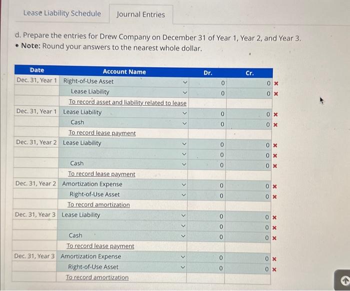 Solved Recording Entries for Finance Lease-No Residual, | Chegg.com