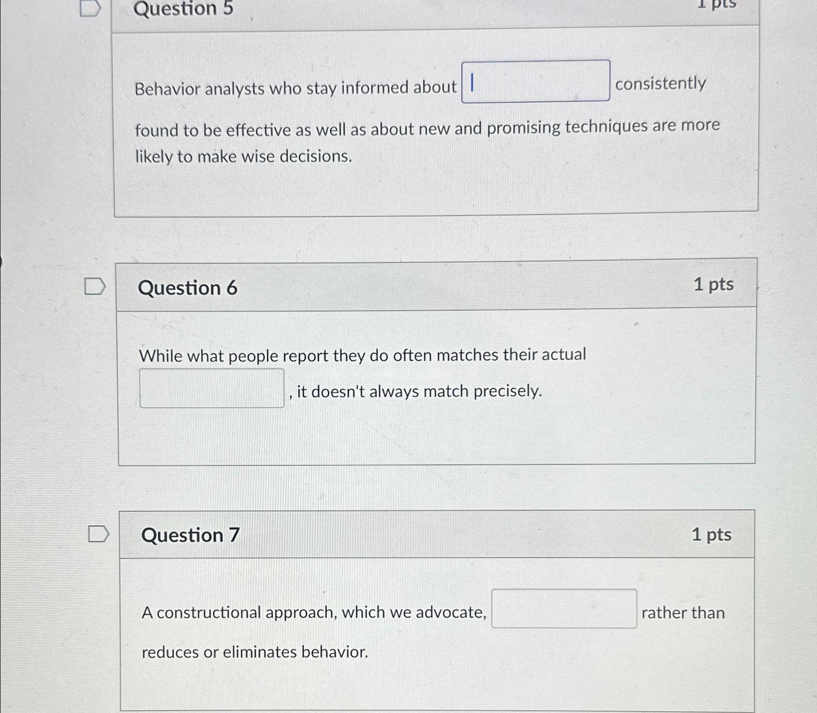 Solved Question 5Behavior analysts who stay informed about | Chegg.com