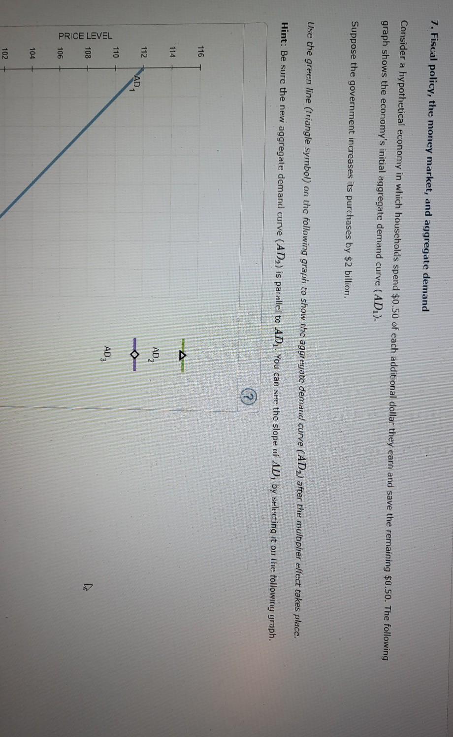 Solved Use the green line (triangle symbol) on the | Chegg.com