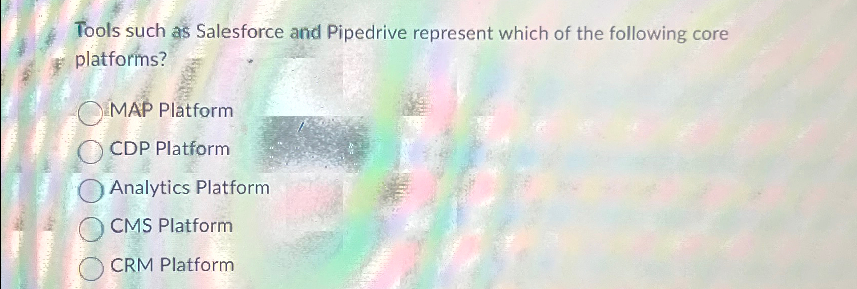 Solved Tools such as Salesforce and Pipedrive represent | Chegg.com