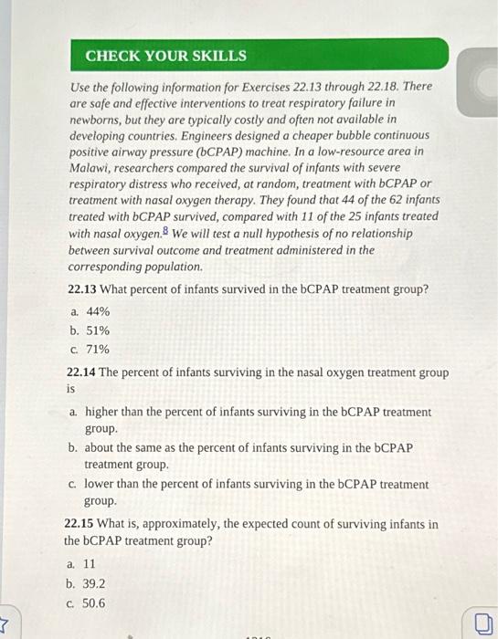 Solved CHECK YOUR SKILLS Use the following information for | Chegg.com