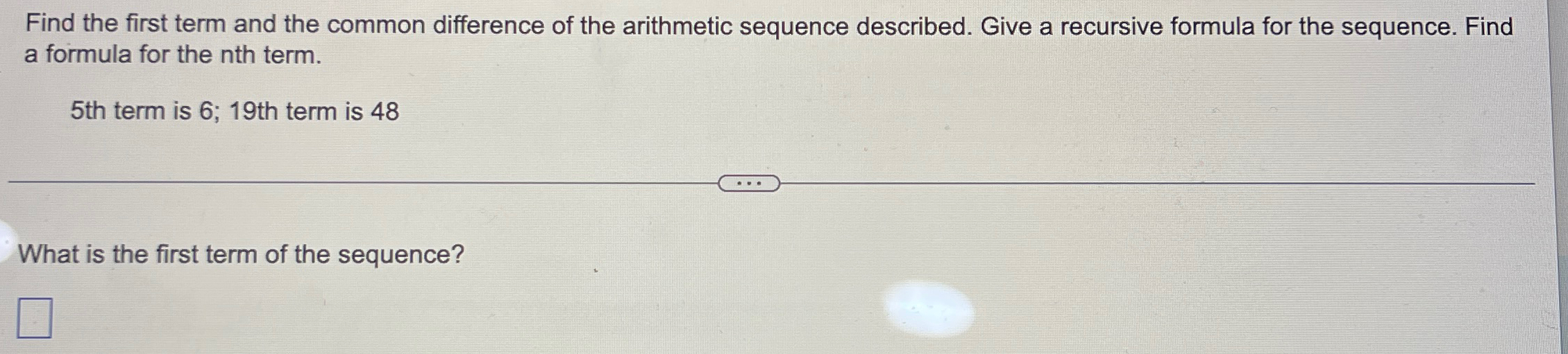Solved Find the first term and the common difference of the | Chegg.com