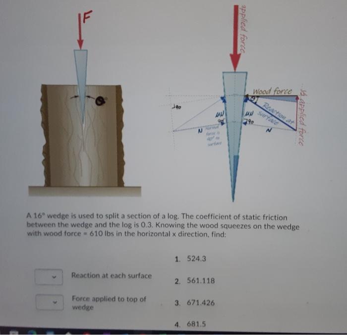 Solved applied forca Wood force Resowat Suryane 1२१० Se | Chegg.com