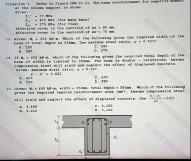 Situation 5. ﻿Refer to figure CBM 10.13. ﻿The beam | Chegg.com