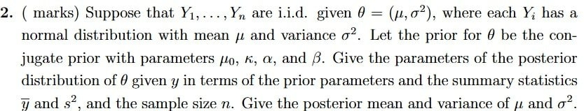 Solved ( ﻿marks) ﻿Suppose that Y1,dots,Yn ﻿are i.i.d. ﻿given | Chegg.com