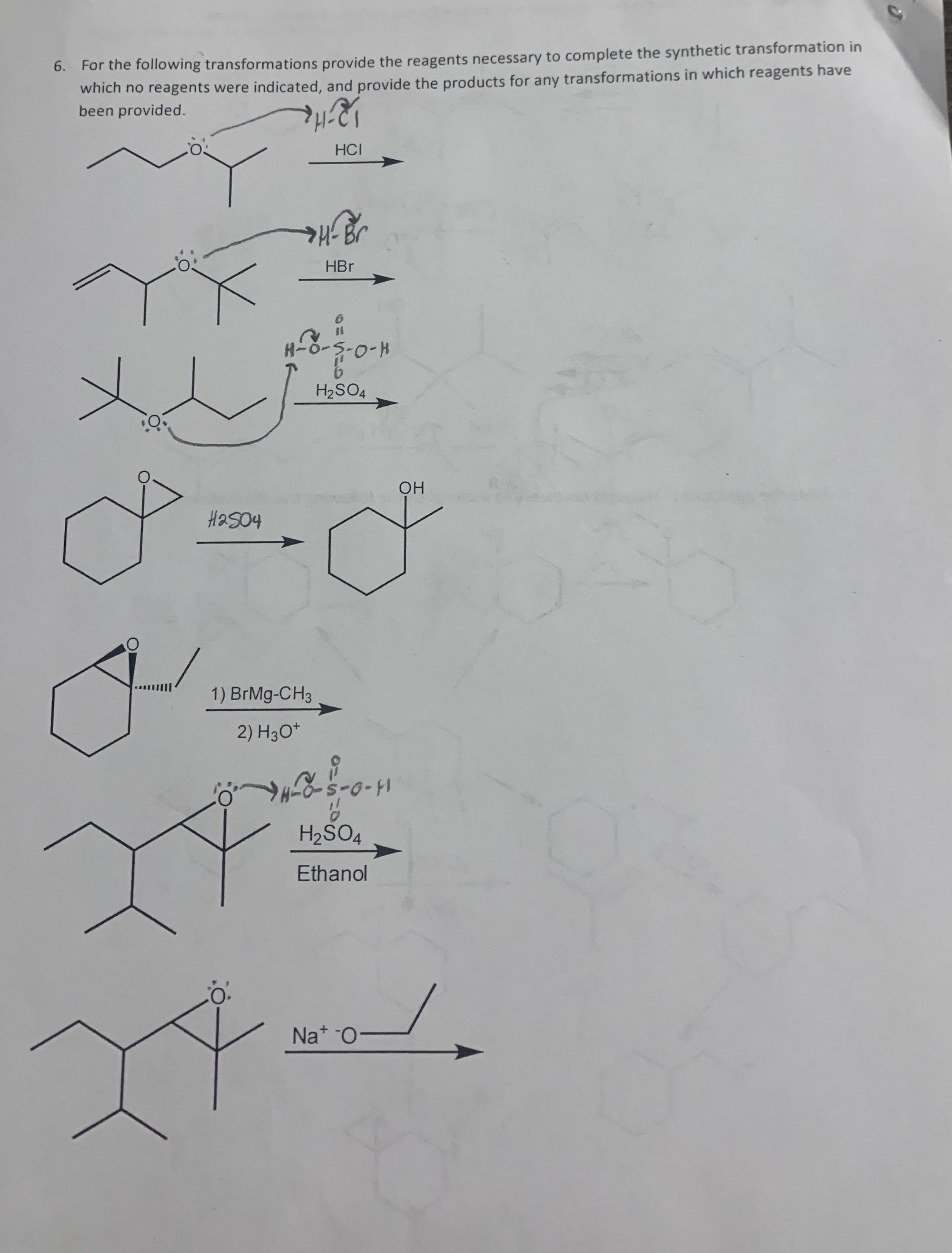 Solved For the following transformations provide the | Chegg.com
