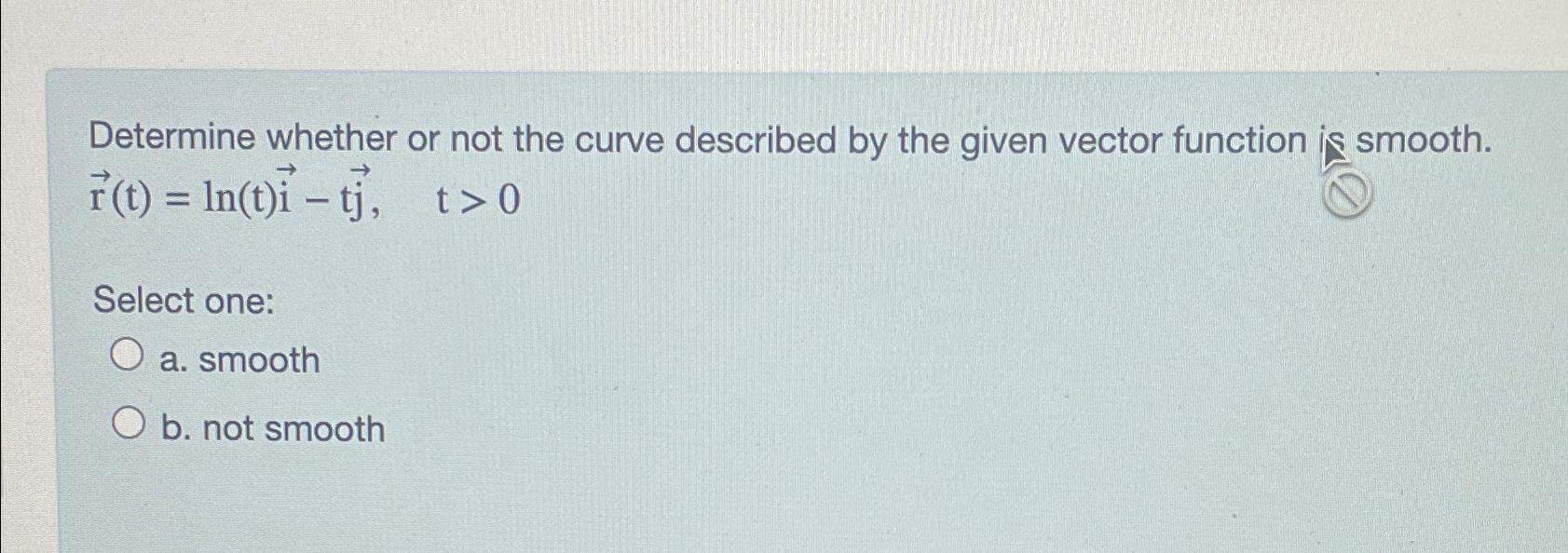 Solved Determine Whether Or Not The Curve Described By The 