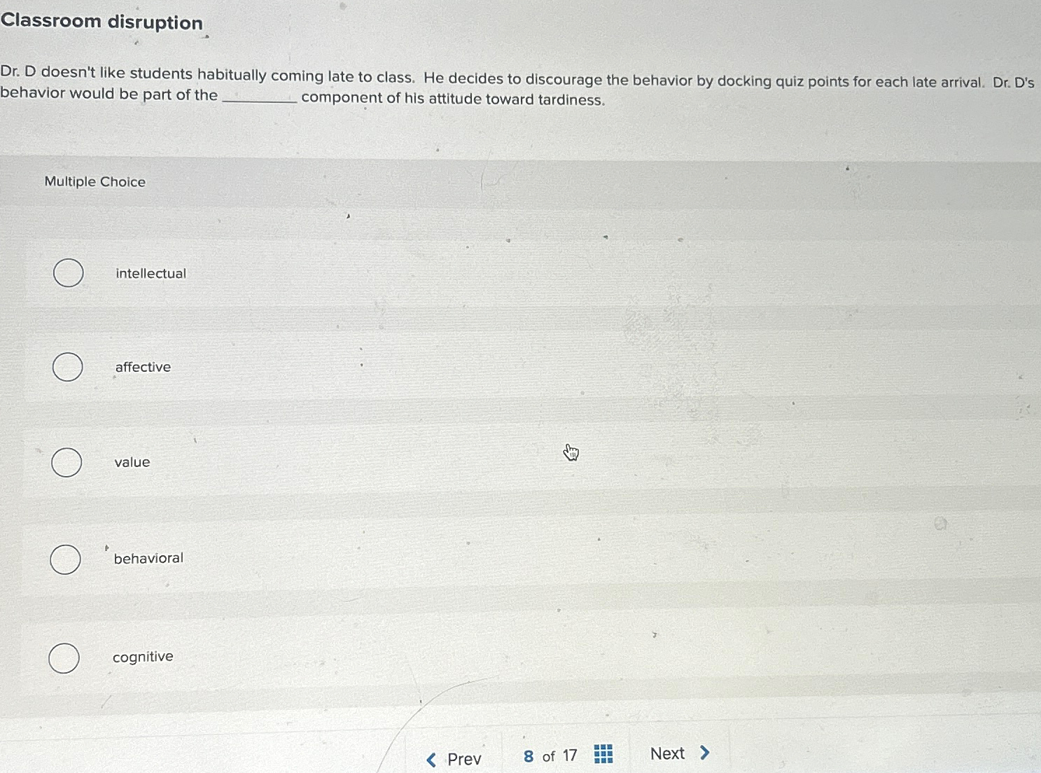 Solved Classroom disruptionDr. ﻿D doesn't like students | Chegg.com
