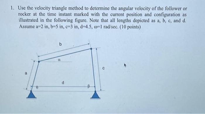 Use the velocity triangle method to determine the | Chegg.com