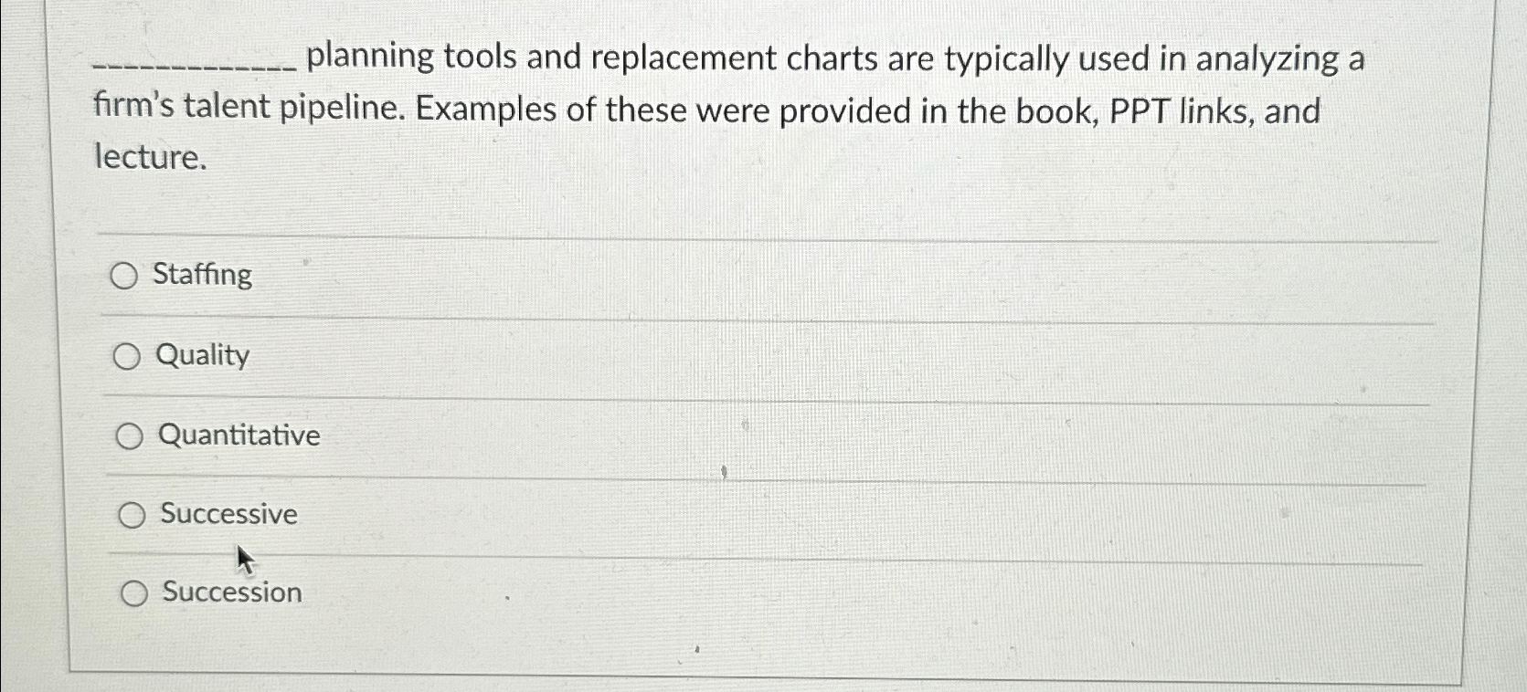 Solved planning tools and replacement charts are typically | Chegg.com