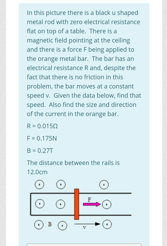 Solved In this picture there is a black u shaped metal rod | Chegg.com