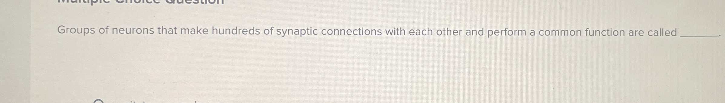 Solved Groups of neurons that make hundreds of synaptic | Chegg.com