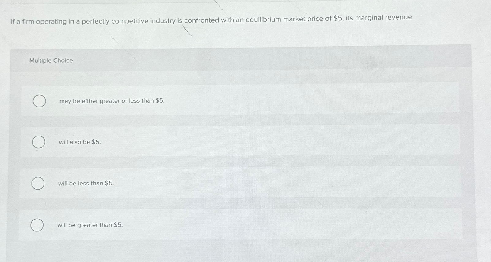 Solved If a firm operating in a perfectly competitive | Chegg.com