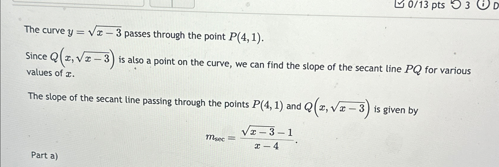 Solved The curve y=x-32 ﻿passes through the point | Chegg.com
