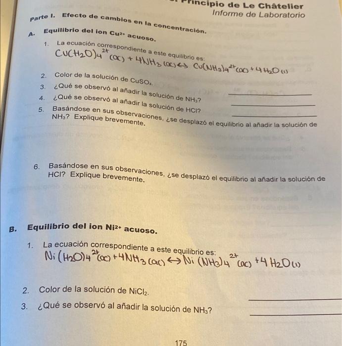 Solved A. 2. color of the CuSO4 solution3. What do I observe | Chegg.com