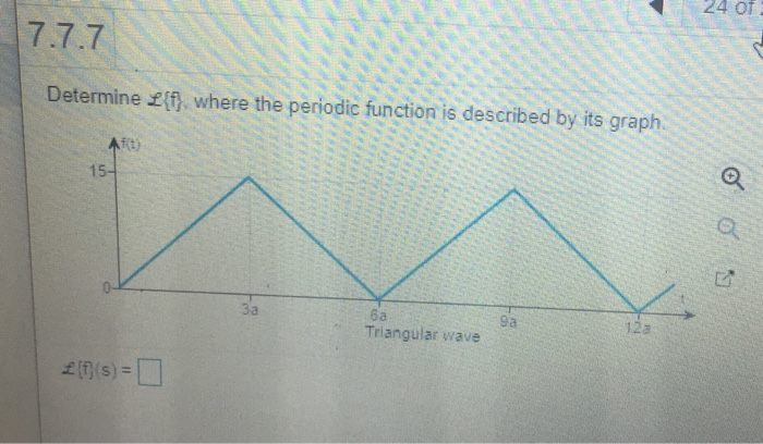Solved 7.7.7 Determine £{f} where the periodic function is | Chegg.com