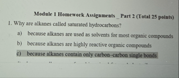 Solved Module 1 ﻿Homework Assignments q, ﻿Part 2 (Total 25 | Chegg.com