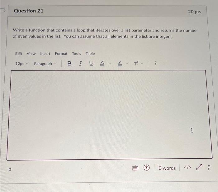 Solved Question 19 4 pts What is the output? def | Chegg.com