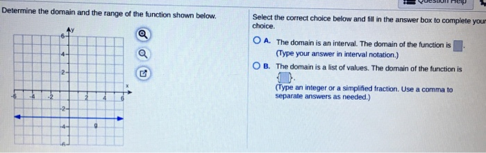 Solved Determine the domain and the range of the function | Chegg.com
