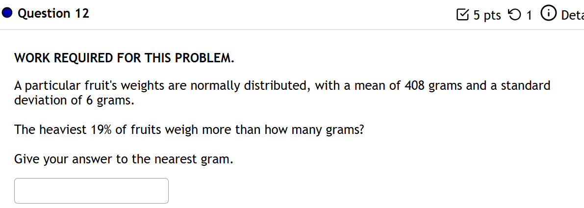 Solved Question 12WORK REQUIRED FOR THIS PROBLEM.A | Chegg.com