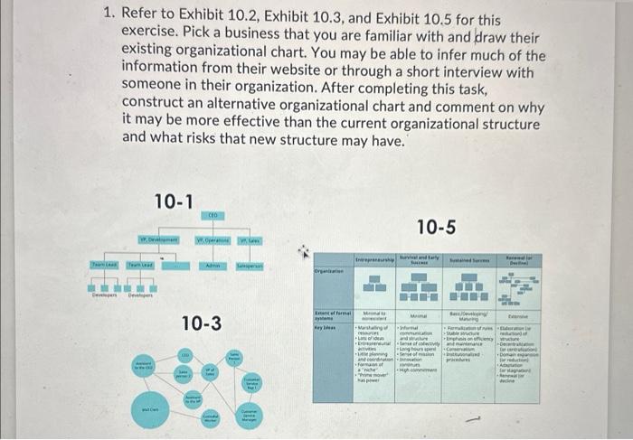 Solved 1. Refer to Exhibit 10.2, Exhibit 10.3, and Exhibit | Chegg.com