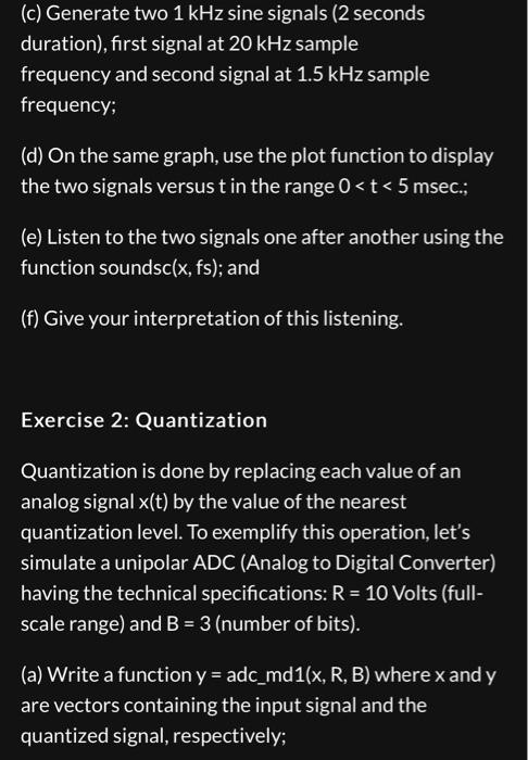 Solved Exercise 1: Audio aliasing To illustrate the aliasing | Chegg.com