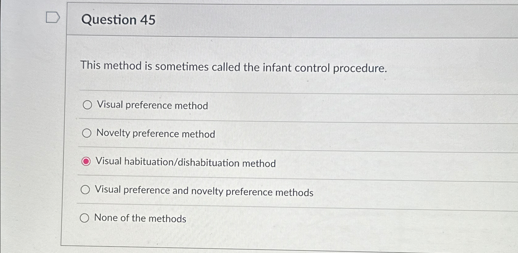 Solved Question 45This method is sometimes called the infant | Chegg.com