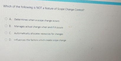 Solved Which of the following is NOT a feature of Scope | Chegg.com