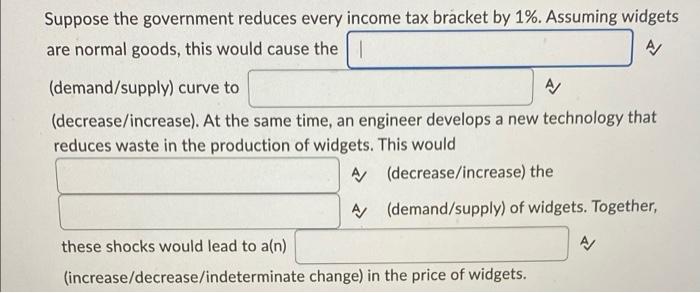 Solved Suppose the government reduces every income tax | Chegg.com