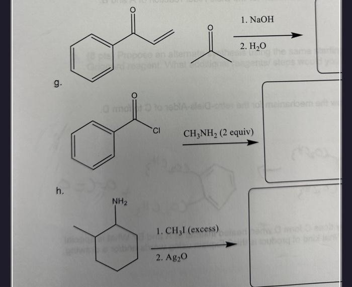 Solved g. 1. \\( \\mathrm{NaOH} \\) 2. \\( \\mathrm{H}_{2} | Chegg.com