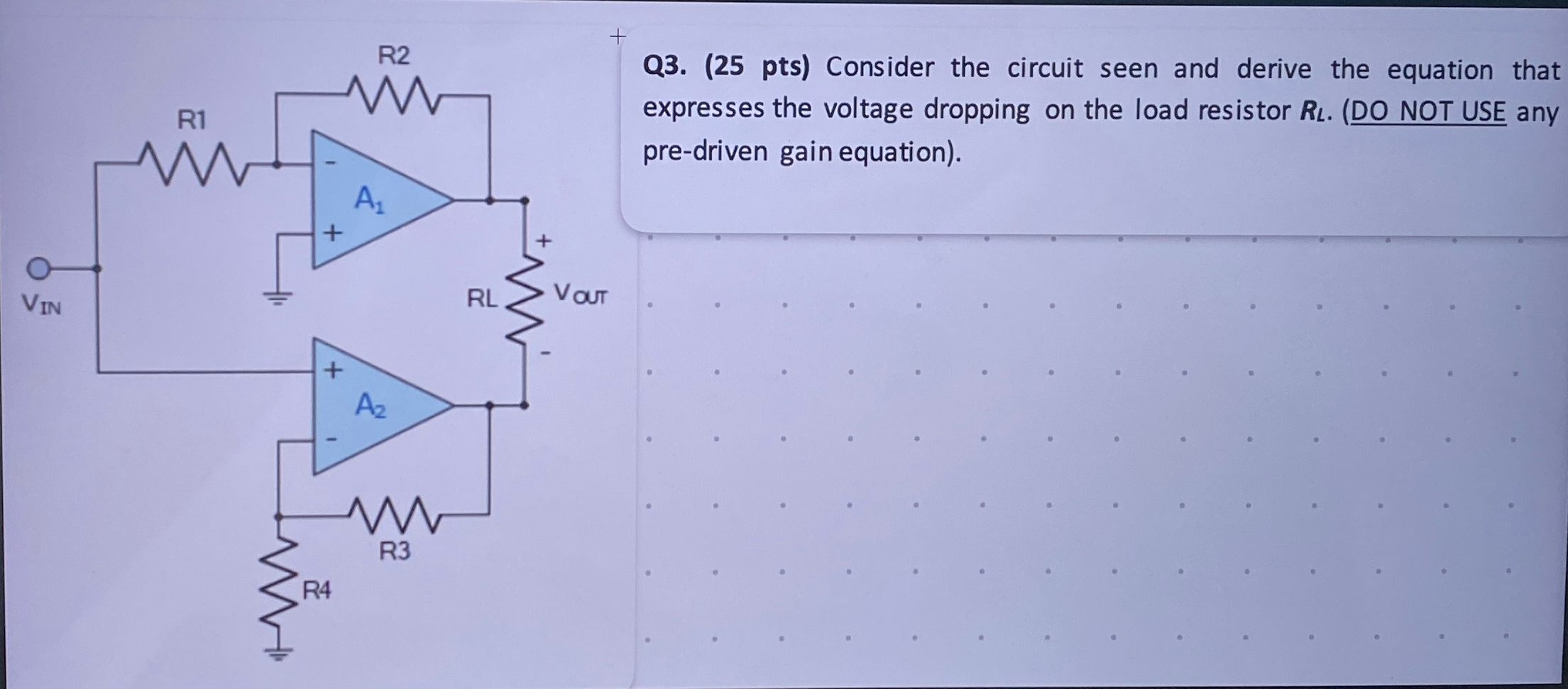 Solved Q3. (25 ﻿pts) ﻿Consider the circuit seen and derive | Chegg.com