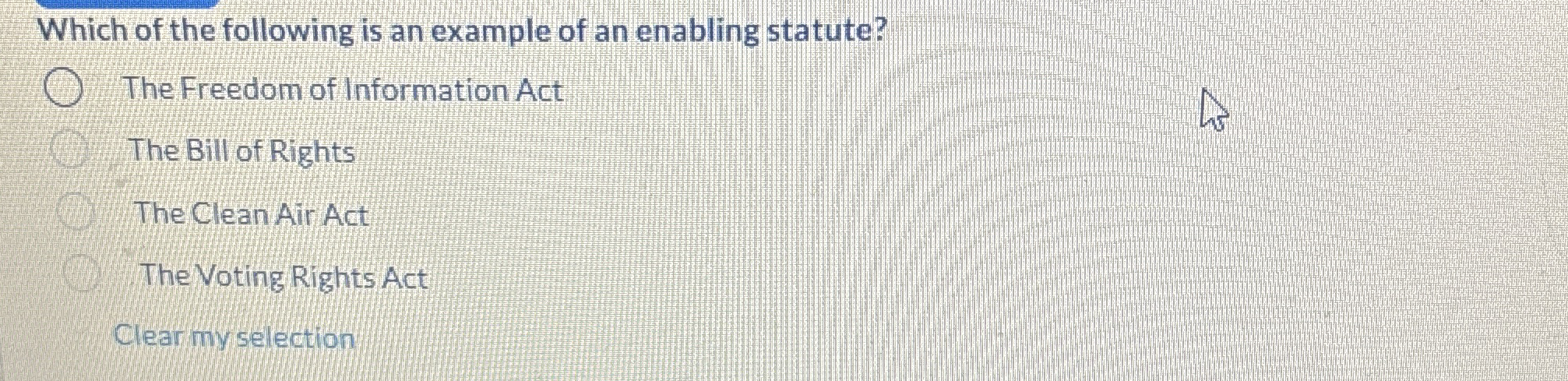 Solved Which of the following is an example of an enabling | Chegg.com