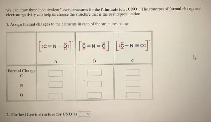Solved We can draw three inequivalent Lewis structures for | Chegg.com