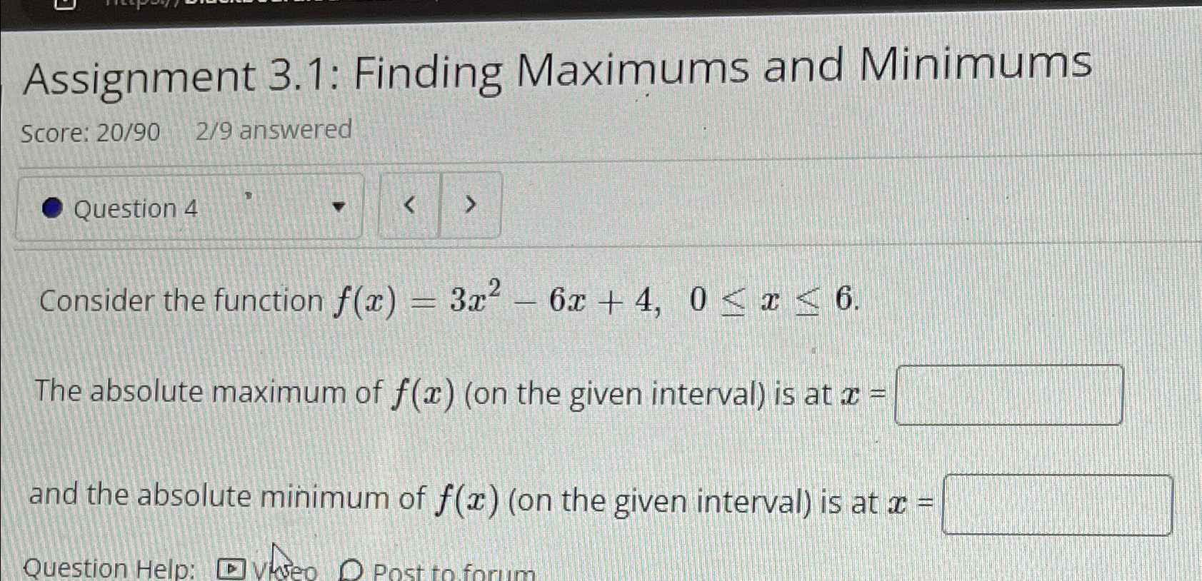 Solved Assignment 3.1: Finding Maximums and MinimumsScore: | Chegg.com