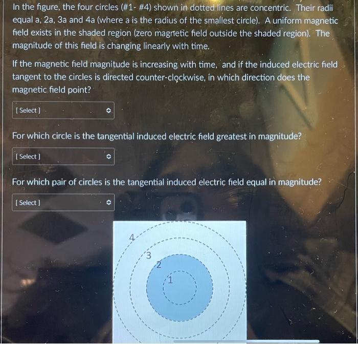 Solved In the figure, the four circles (\#1-\#4) shown in | Chegg.com