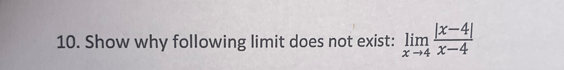 Solved Show why following limit does not exist: | Chegg.com