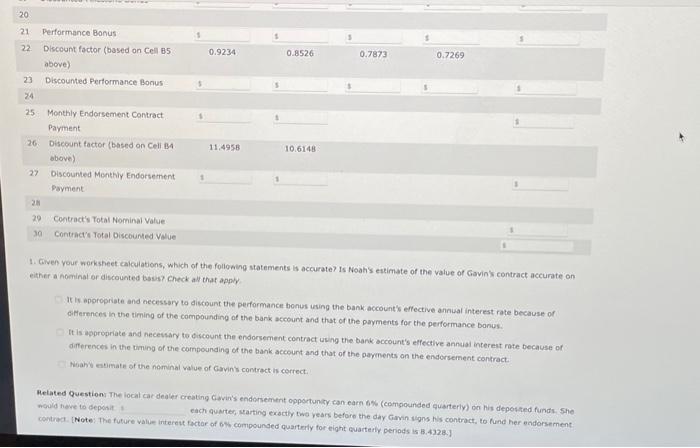 Solved Gavin Goldenarm's Contract Evaluation WorksheetI've | Chegg.com