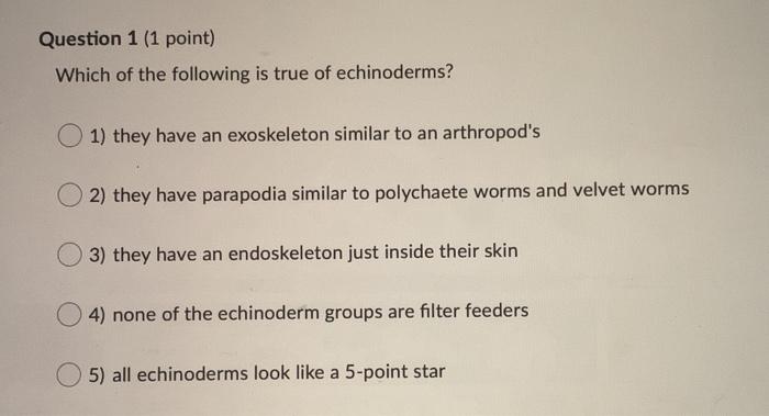 Solved Question 1 (1 point) Which of the following is true | Chegg.com