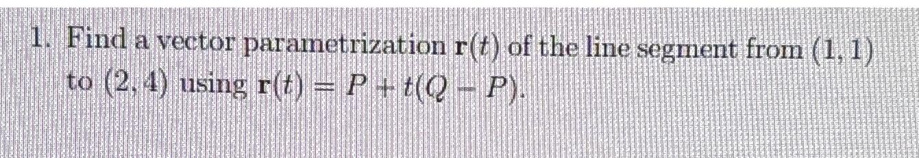 Solved Find a vector parametrization r(t) ﻿of the line | Chegg.com