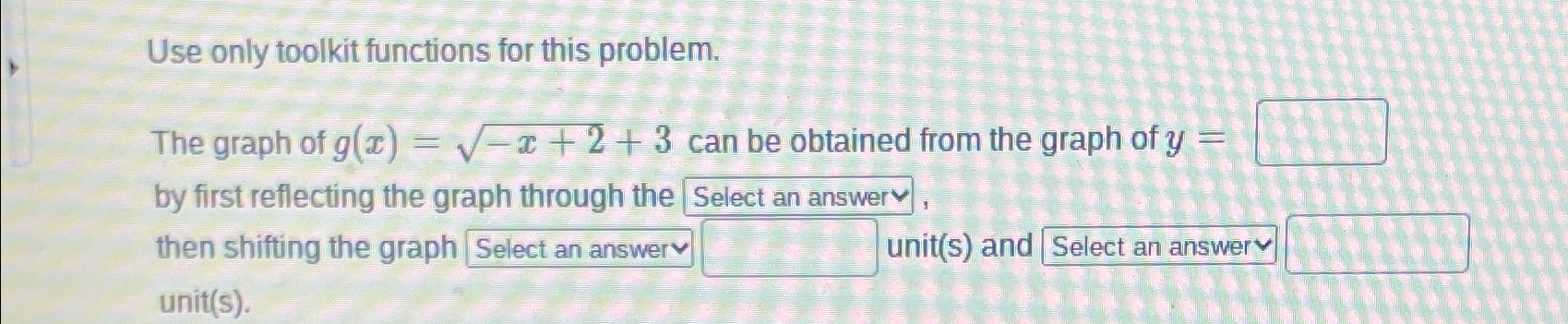 Solved Use only toolkit functions for this problem.The graph | Chegg.com
