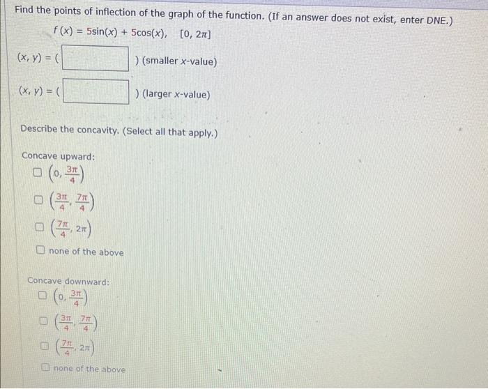 Solved Find the points of inflection of the graph of the | Chegg.com