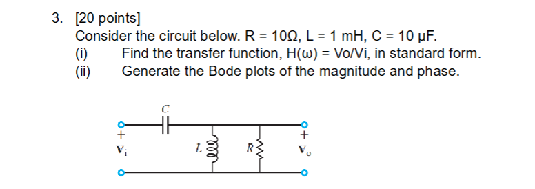Solved [20 ﻿points]Consider the circuit below. | Chegg.com