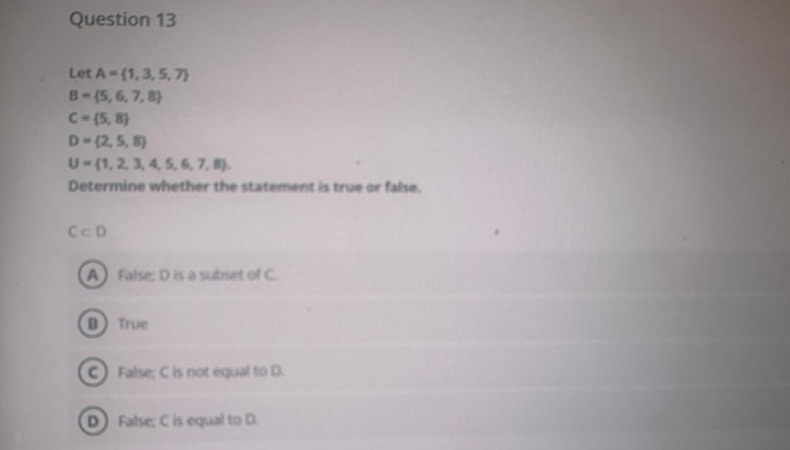 Solved Question 13 ﻿Let | Chegg.com