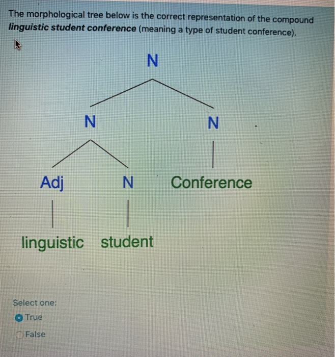 Solved The morphological tree below is the correct | Chegg.com